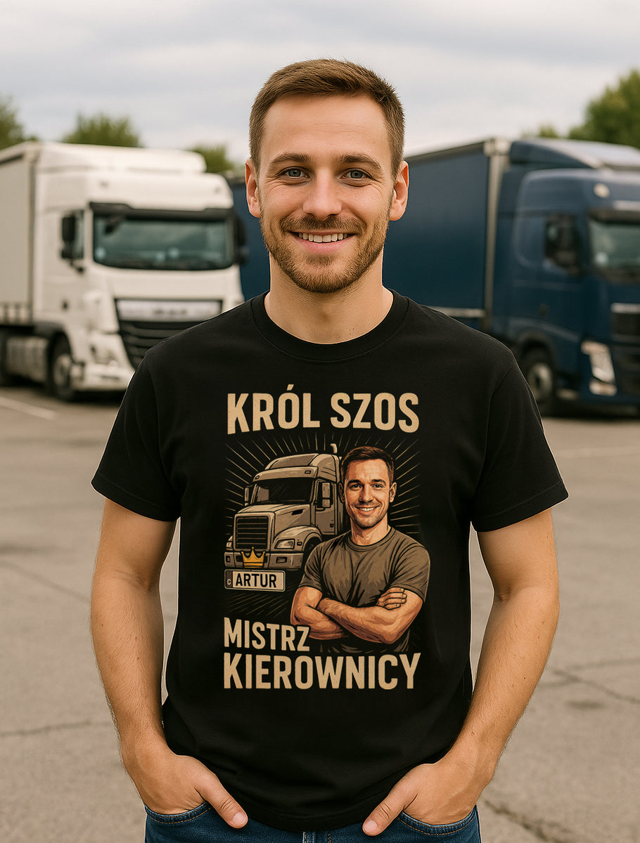 E03 Koszulka Męska T-Shirt Śmieszna Na Prezent Dla Kierowcy Tira Kuriera – cool.monster.store
